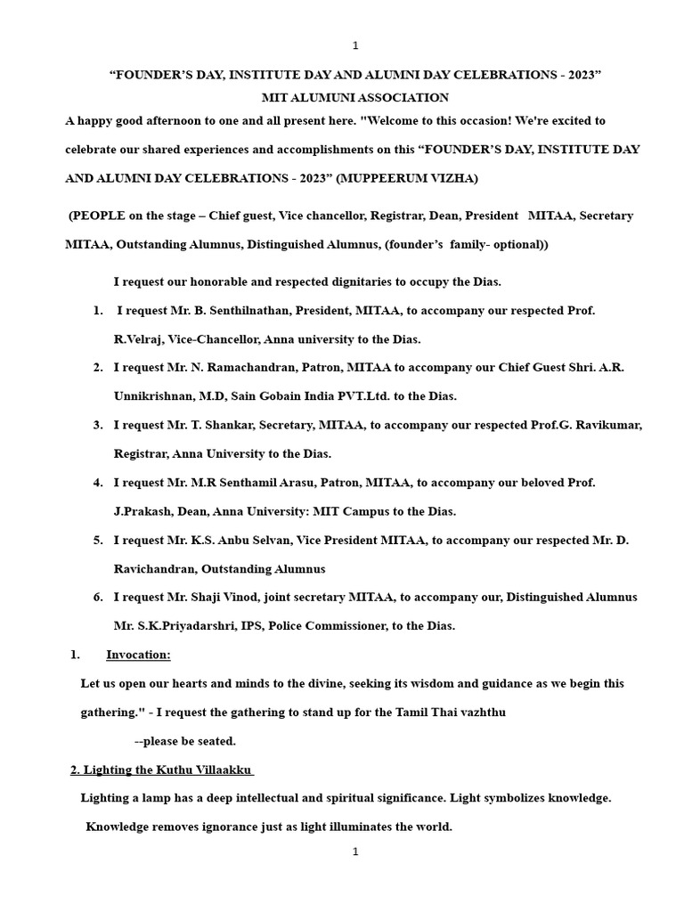 Founder Day 2023 | PDF