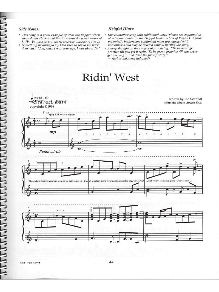 Ridin West - Jon Schmidt | PDF