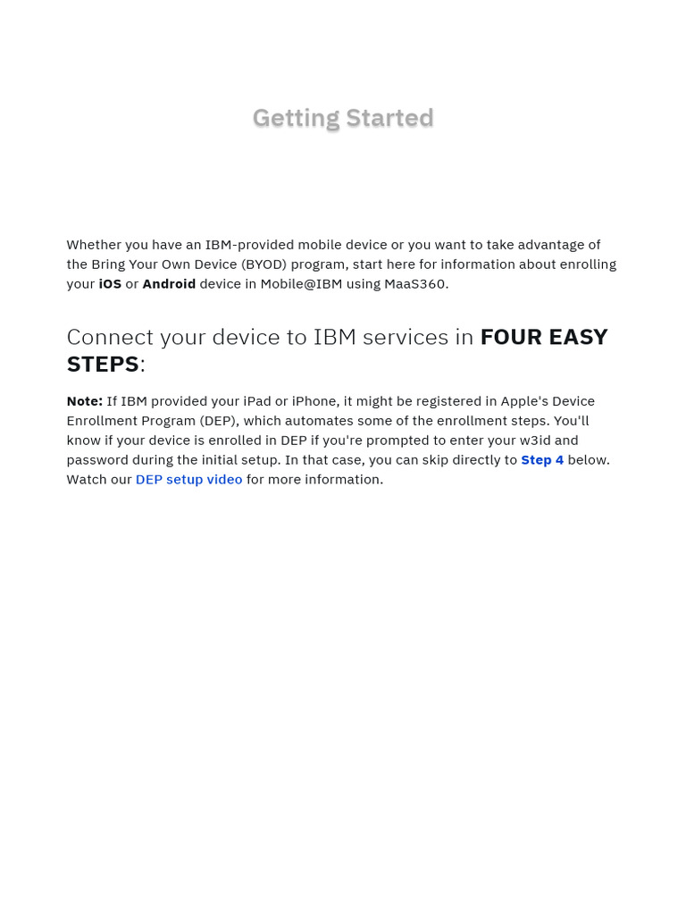 Mobile@IBM - Getting Started | PDF | Ios | Mobile App