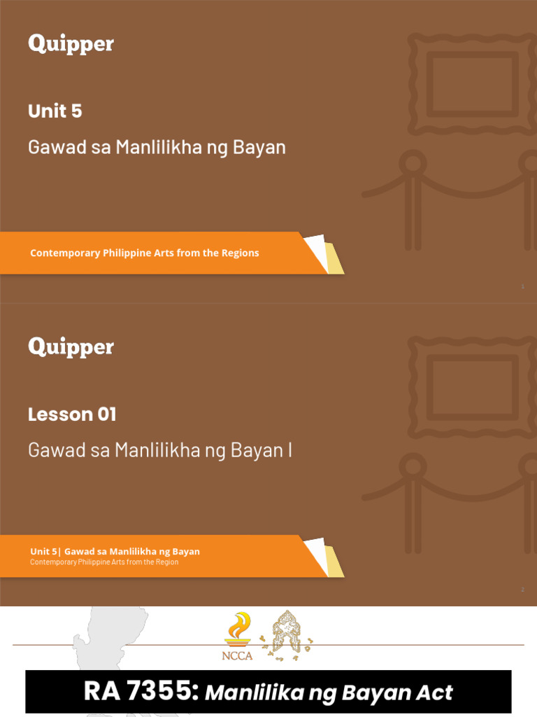 Unit 5 - Lesson 1 Gamaba I | PDF | Mindanao | Philippines