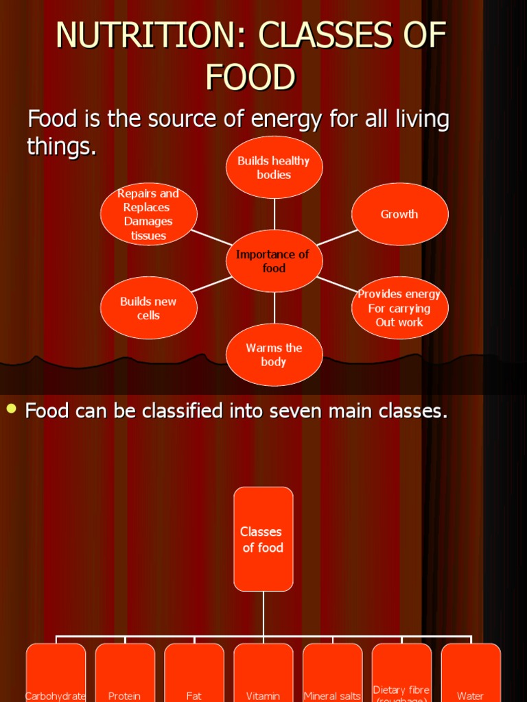 7 Classes of Food and Their Importance | PDF | Digestion | Calorie