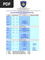 Kalendari Per Vitin Shkollor 2023 2024 21 Gusht 1 2 | PDF