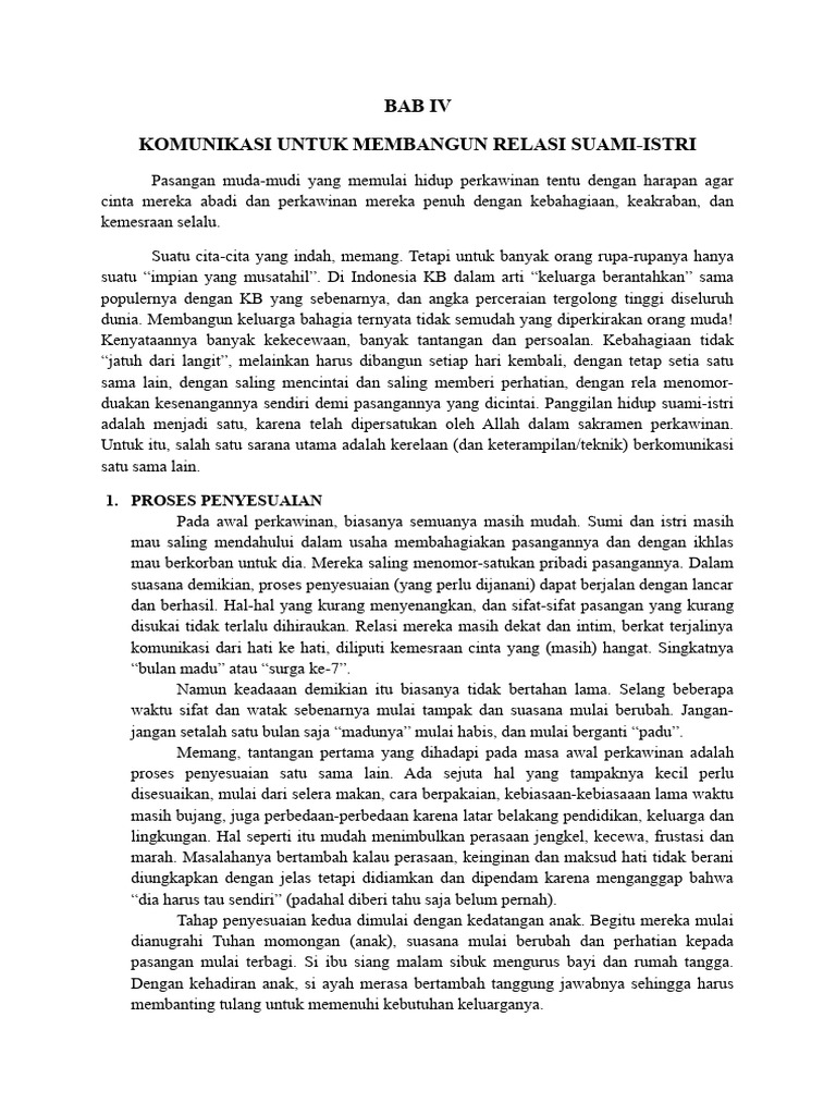Bab 4.komunikasi Utk Membangun Relasi Suami-Istri | PDF | Kesehatan ...
