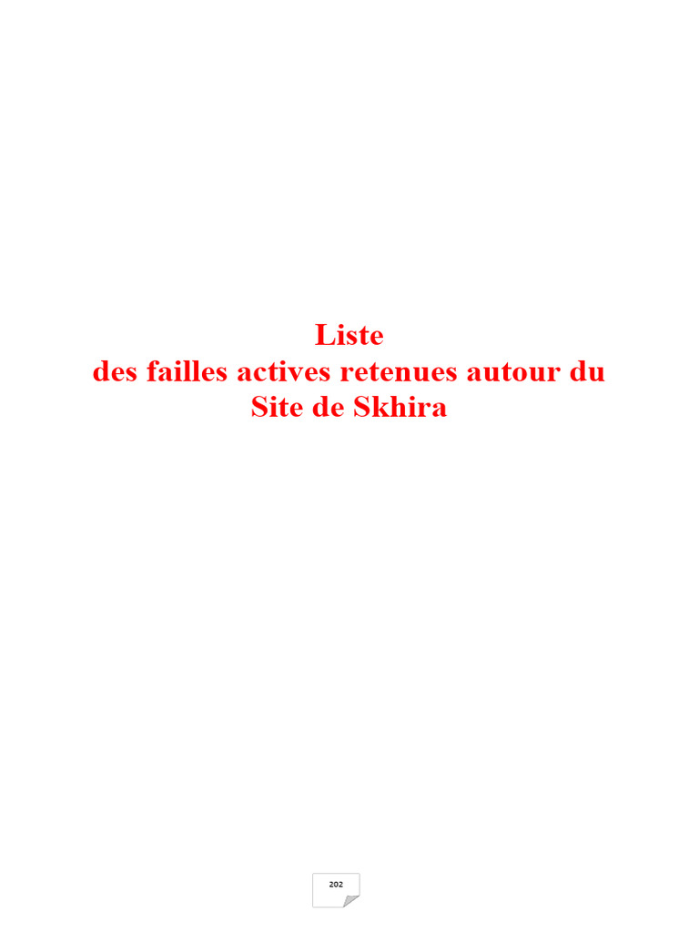 Failles Actives du Site de Skhira | PDF | Faille (Géologie ...