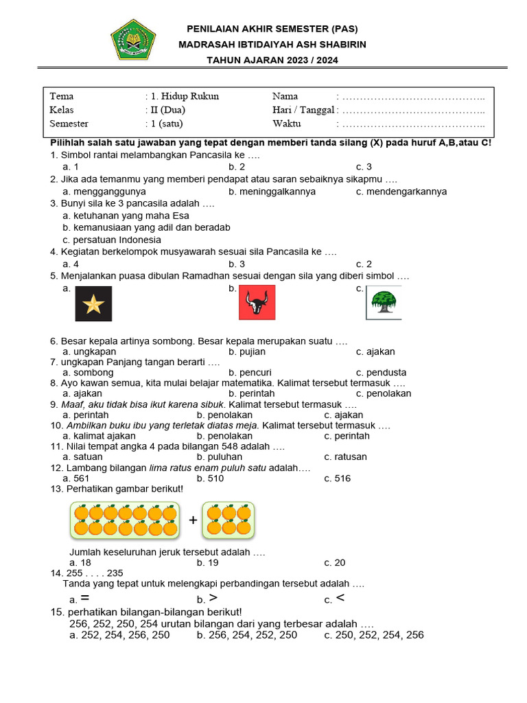 Tema 1-4 Kelas 2 | PDF