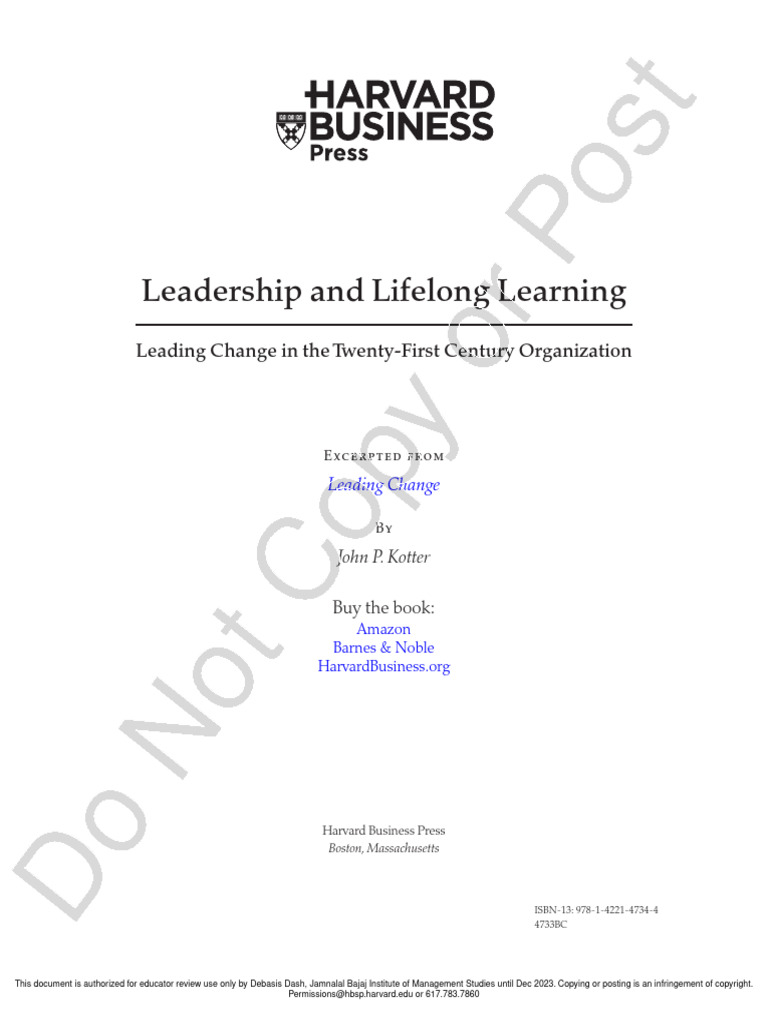 Caselet-1 - HBR Case Study - Leadership - Life Long Learning | PDF ...