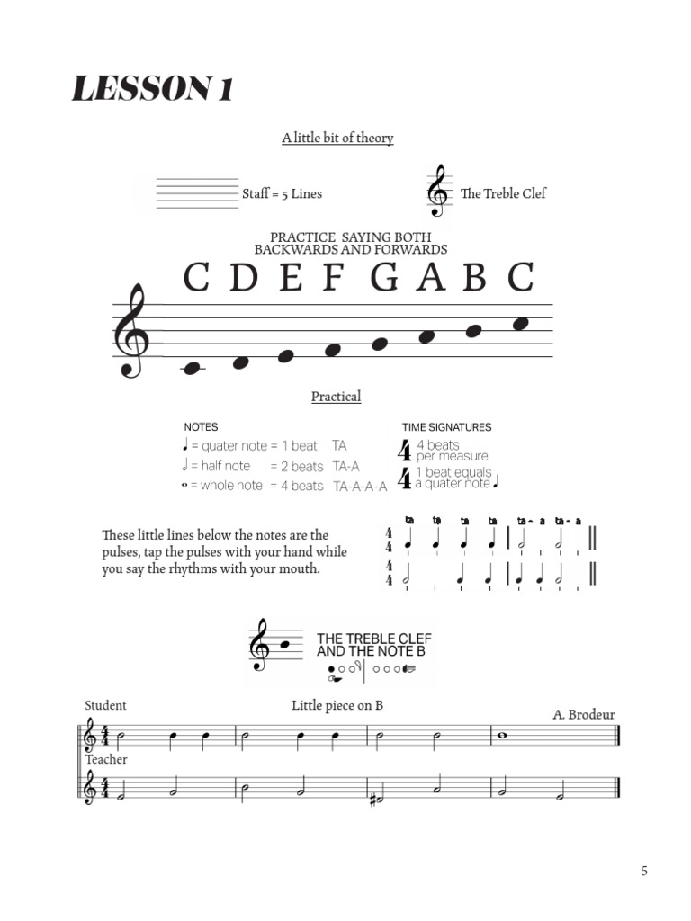 Lesson 1 Beginner For Flute | PDF