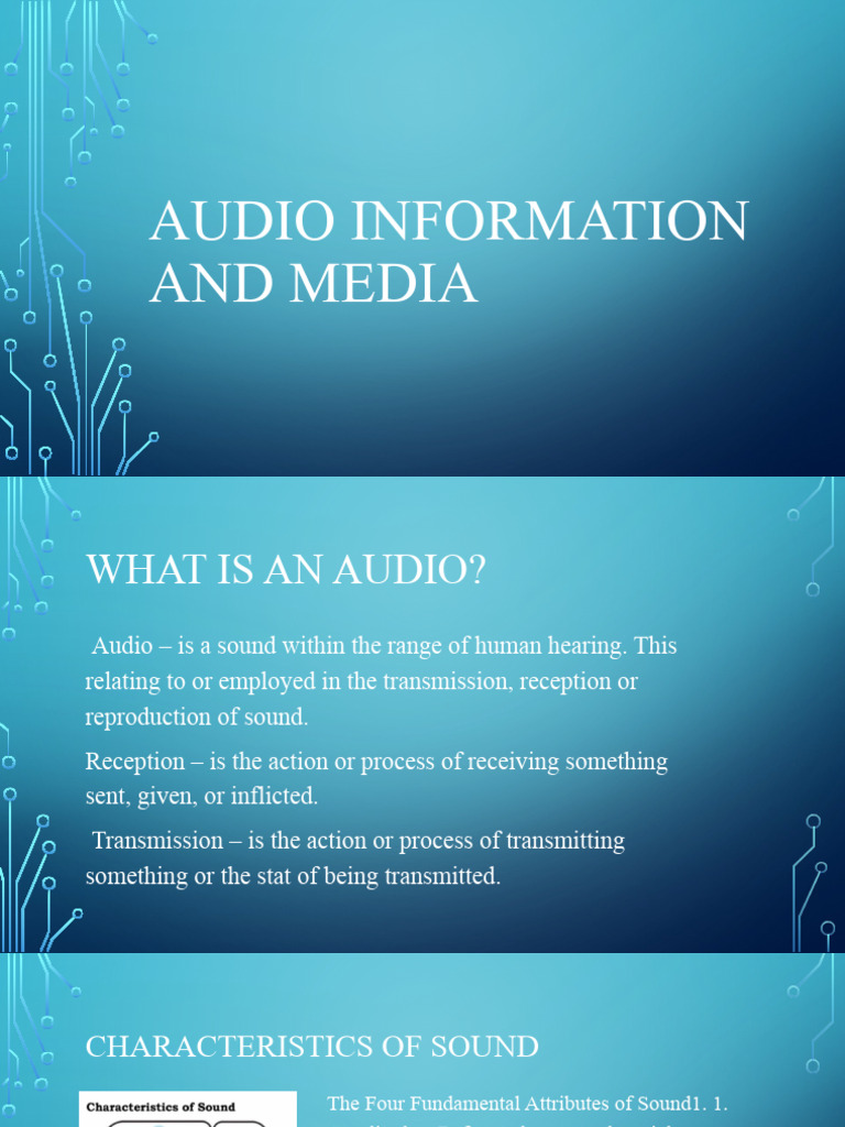 MIL Module 6 1 | PDF | Digital Audio | Sound