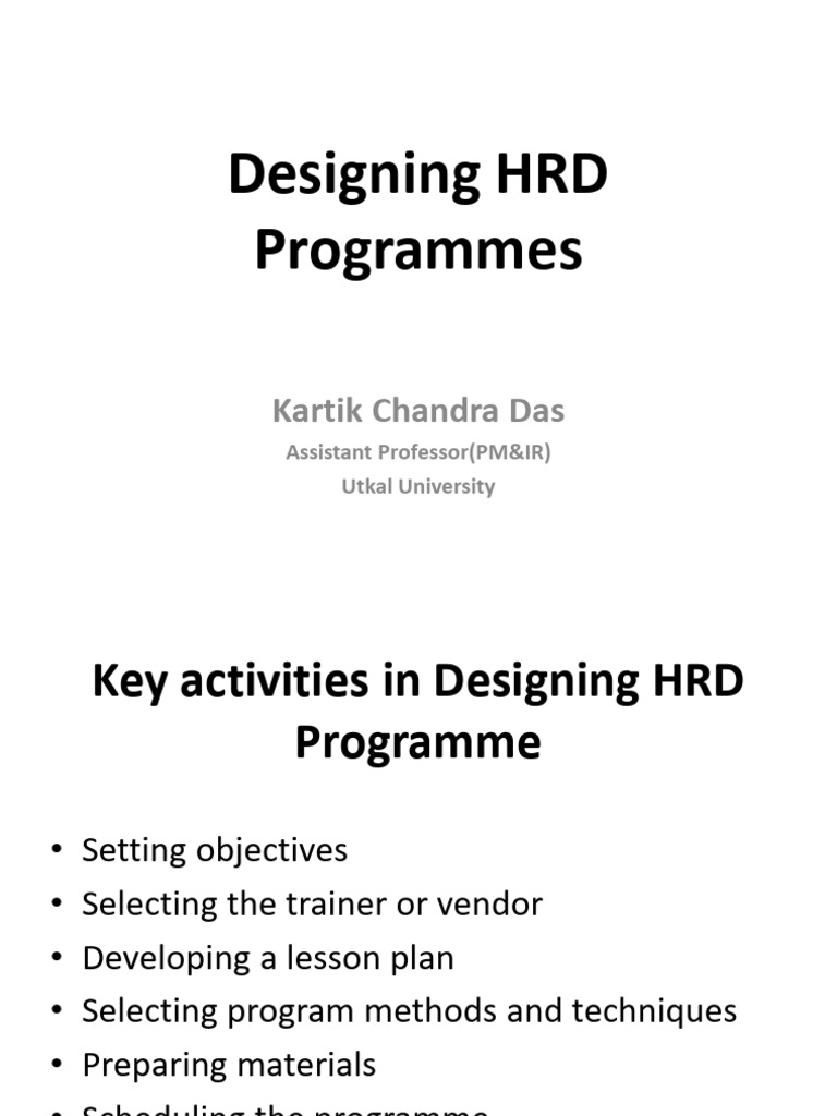 Designing HRD | PDF | Lesson Plan | Learning
