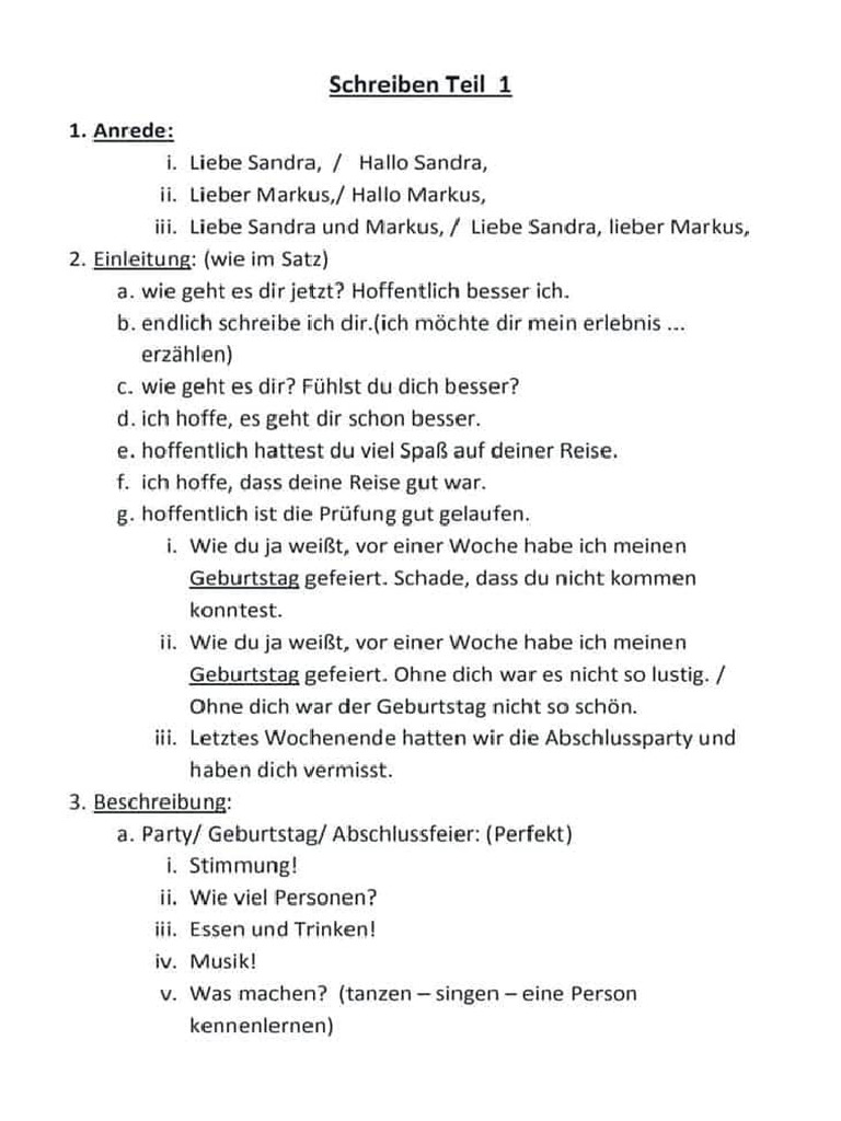 Schreiben B1 OSD Advices | PDF