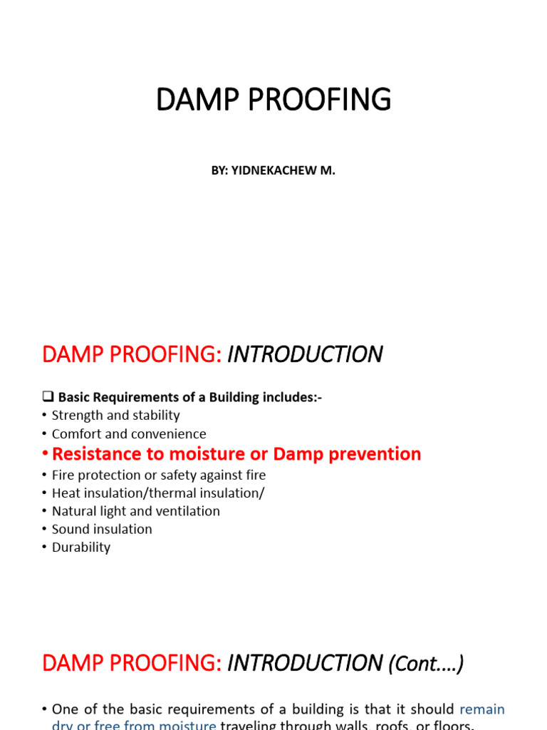 CHAPTER-4 Superstructure 4.1 DAMP PROOFING | PDF | Concrete | Mortar (Masonry)