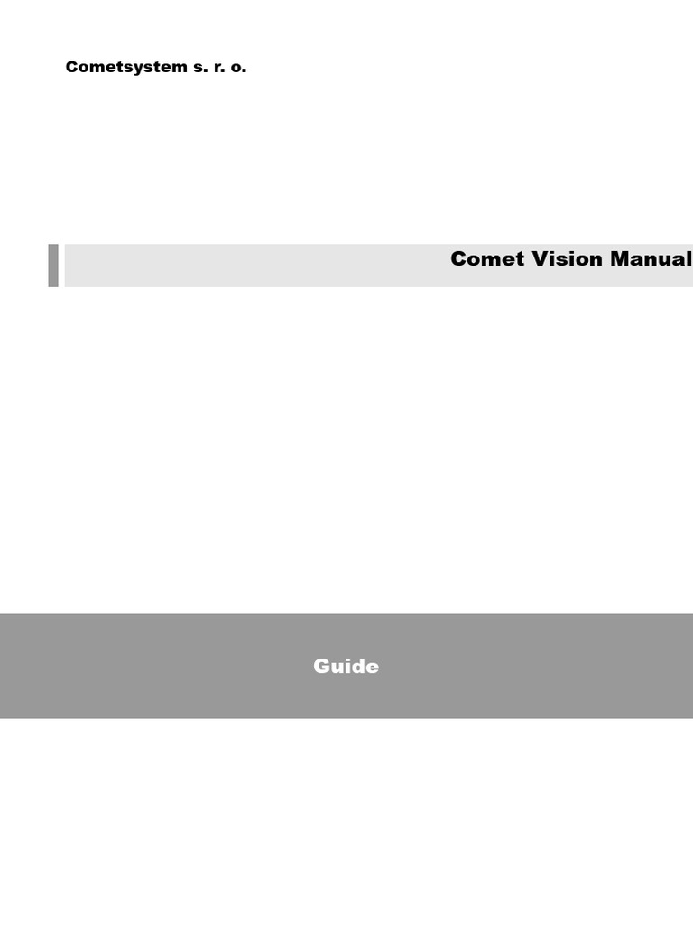Eng Manual Comet Vision | PDF | Computer File | Databases