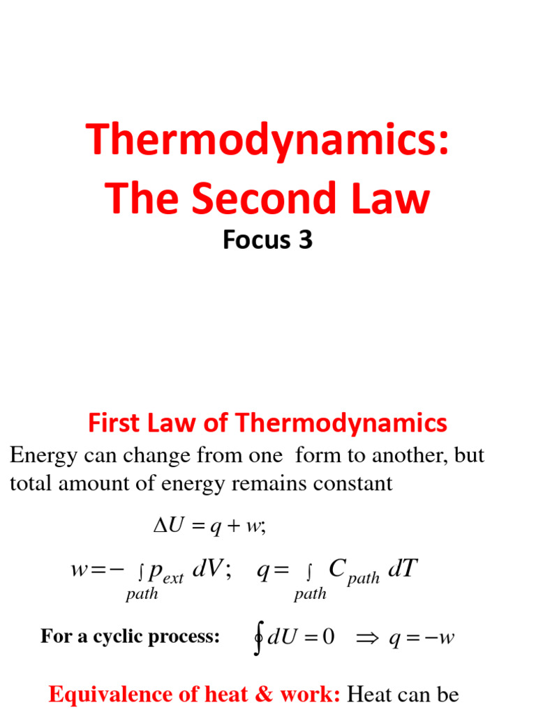 B.Thermodynamics-The Second Law | PDF | Entropy | Second Law Of ...
