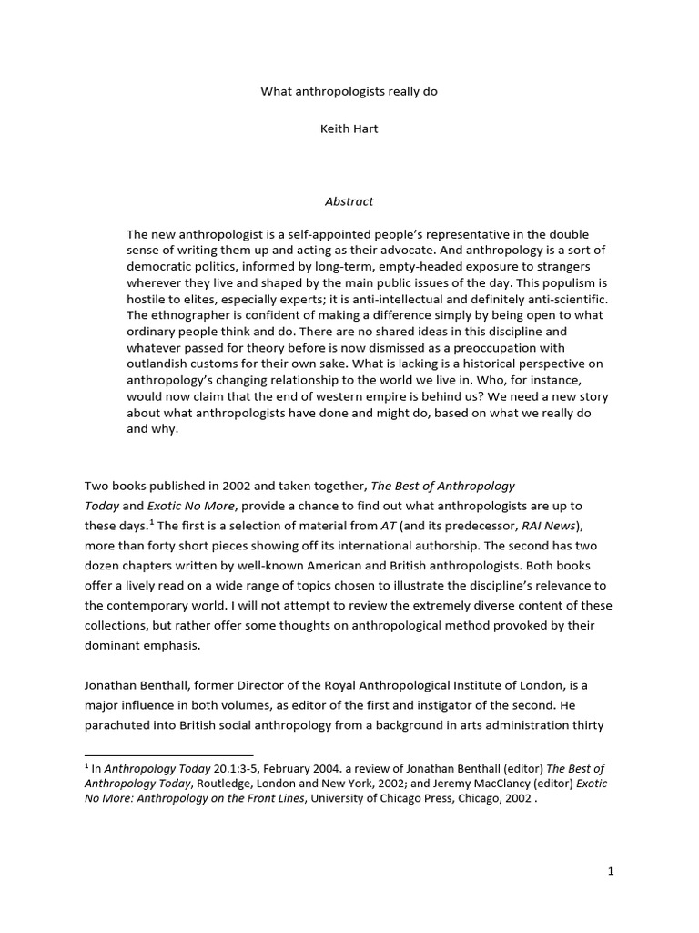 What Anthropologists Really Do | PDF | Anthropology | Ethnography
