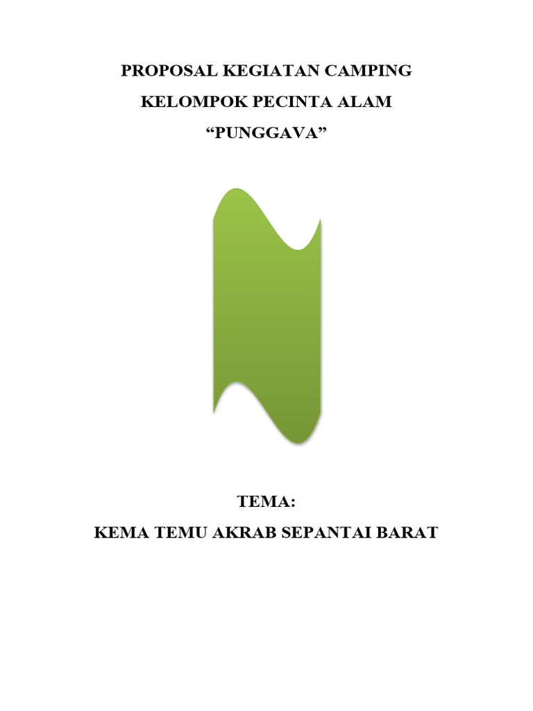 Proposal Kegiatan Camping Punggava | PDF | Karier & Perkembangan ...