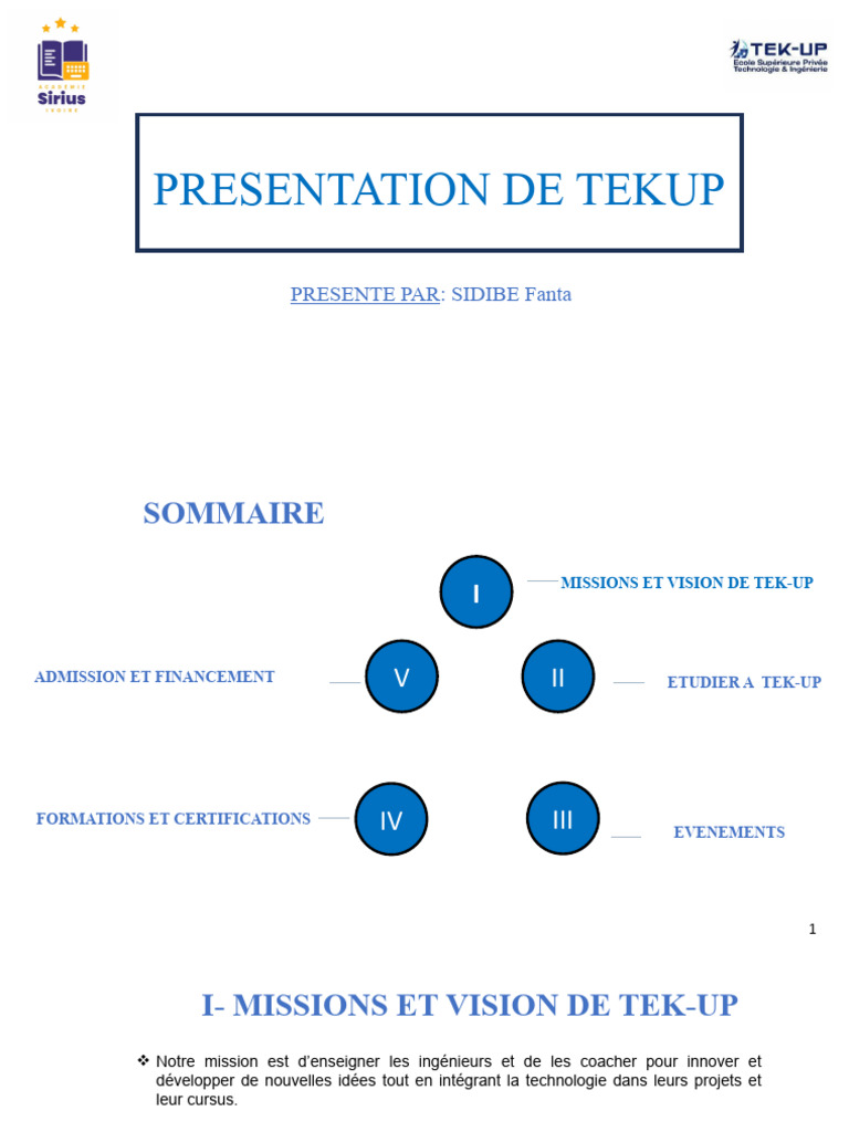 Presentation de Tekup | PDF | Ingénieur
