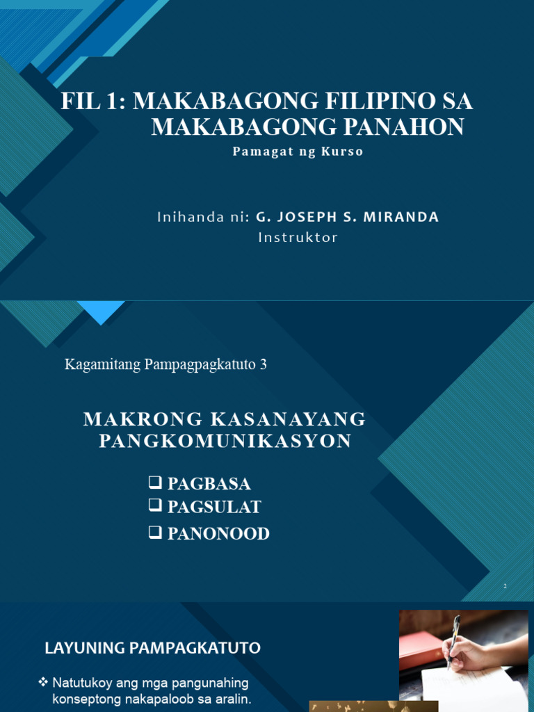 FILIPINO (1st Sem-Midterm) | PDF