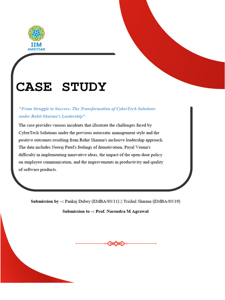CyberTech's Transformation Under Rohit Sharma | PDF | Innovation ...