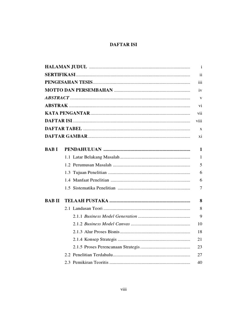 T - Daftar Isi - 12010117420161 | PDF