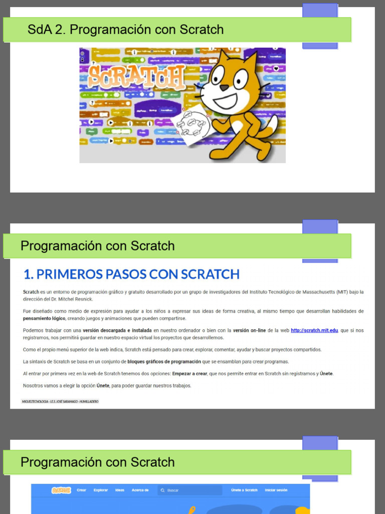Scratch para Principiantes: Guía ESO | PDF