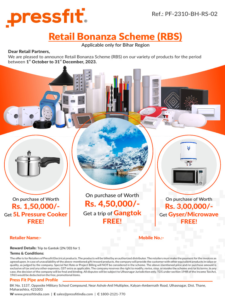 Retail Bonanza Scheme - Bihar | PDF