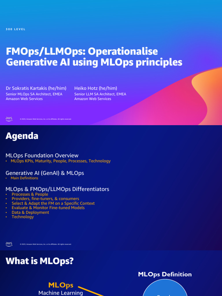 MLOps & GenAI for AWS Professionals | PDF | Amazon Web Services | Information Retrieval