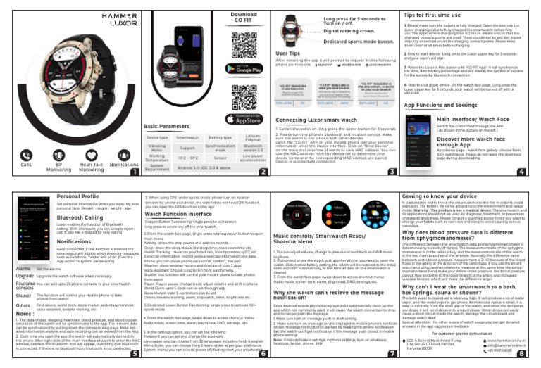 Luxor | PDF | Smartwatch | Bluetooth