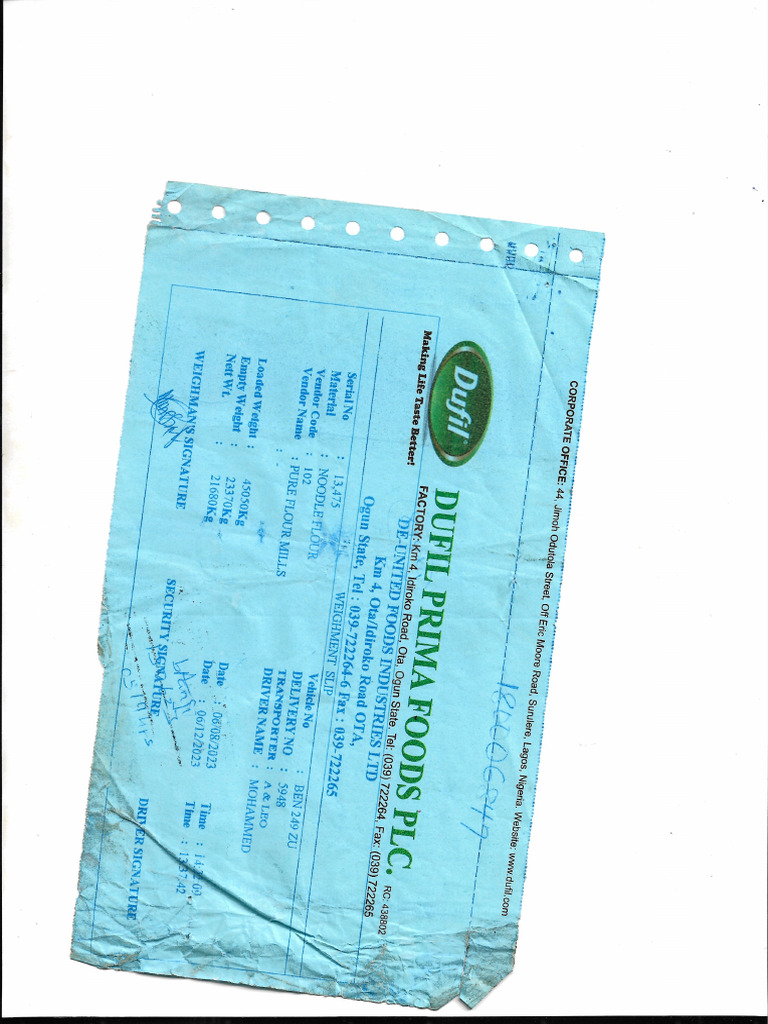 Waybill Delivery Note | PDF