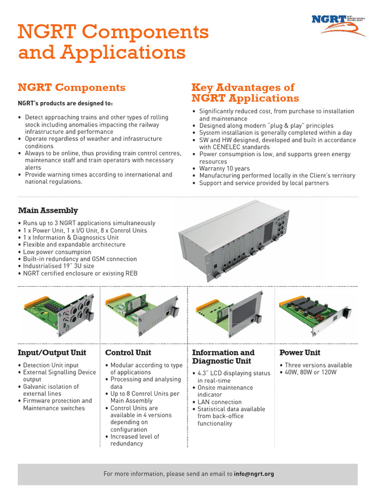 NGRT Component and Applications 112020 PDF | PDF | Information | Input ...