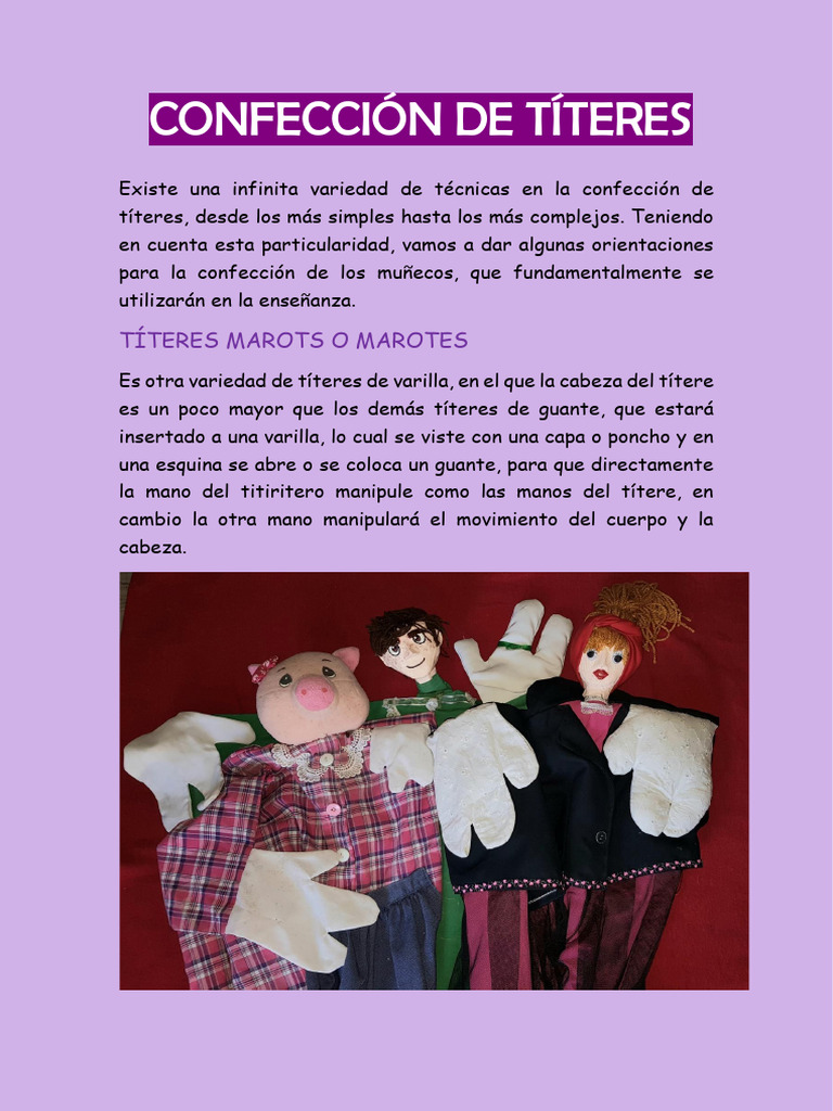 Confección de Títeres | PDF