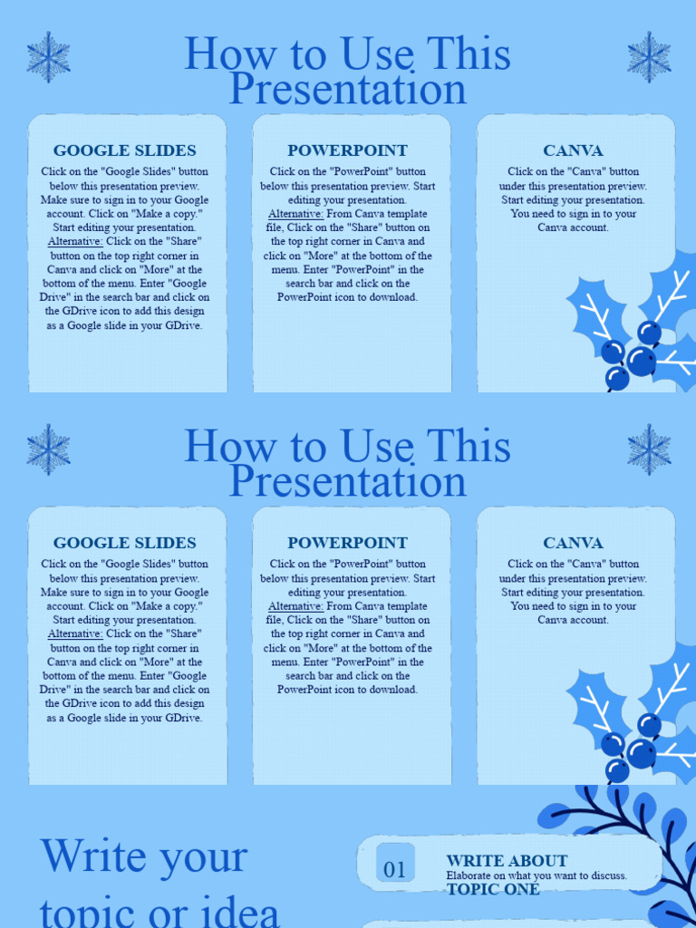 How To Use This Presentation: Google Slides Powerpoint Canva | PDF ...