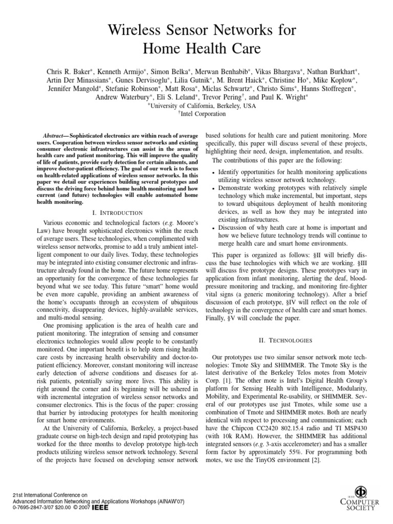 2007-Wireless Sensor Networks For | PDF | Wireless Sensor Network ... 2007-Wireless Sensor Networks For | PDF | Wireless Sensor Network ...