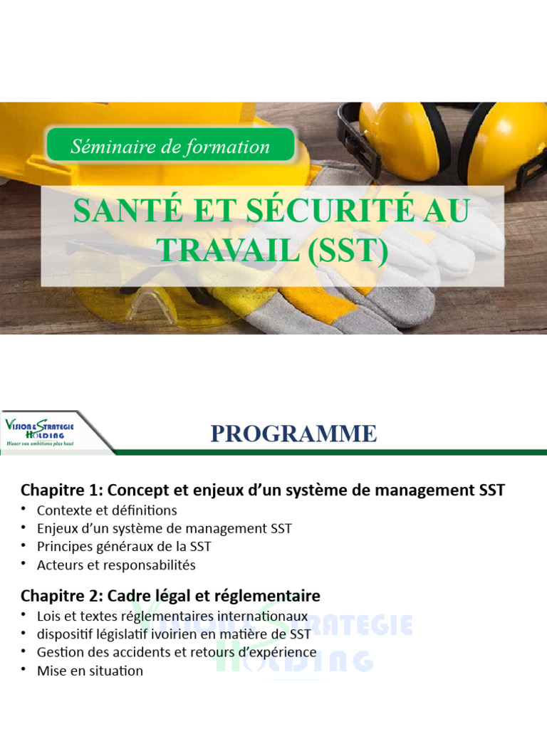 Système de Management SST: Concepts et Enjeux | PDF | Santé et sécurité ...
