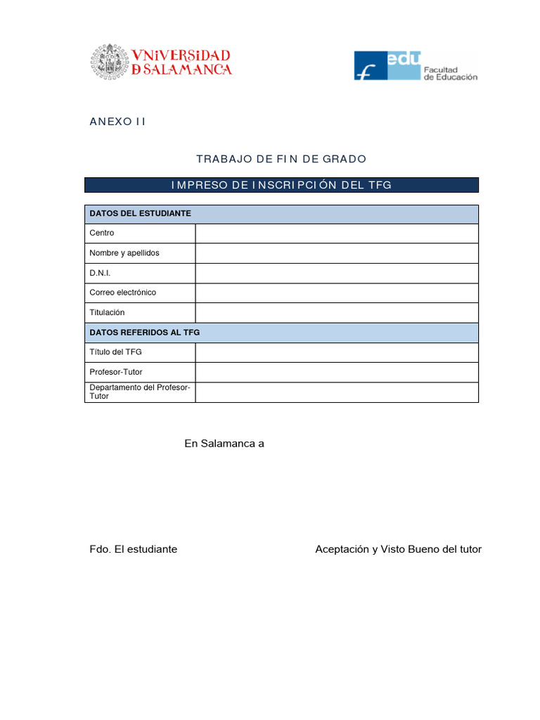 Anexo-Ii Inscripcion TFG | PDF Anexo-Ii Inscripcion TFG | PDF