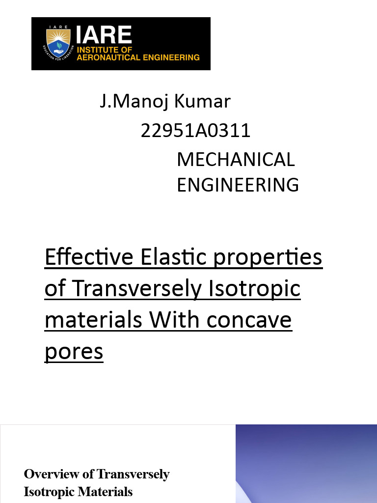 Overview of Transversely Isotropic Materials | PDF | Elasticity ...