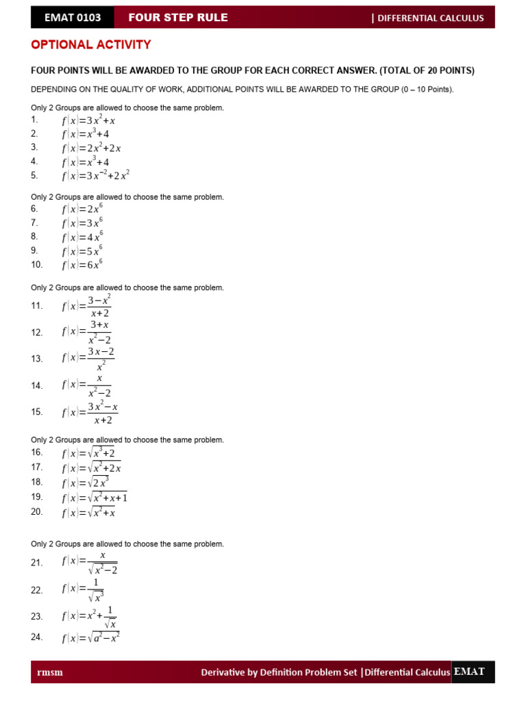 EMAT 0103 Problem Set 3 | PDF | Mathematical Analysis | Calculus