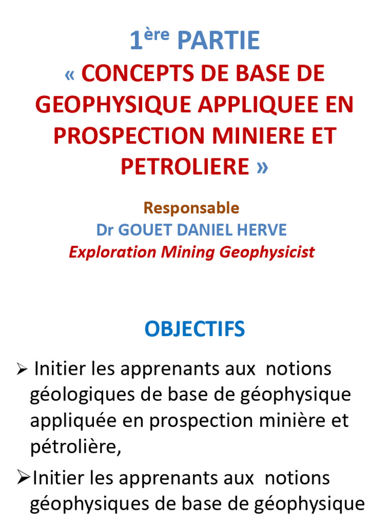 Concepts de Géophysique en Prospection Minérale | PDF | Géologie ...