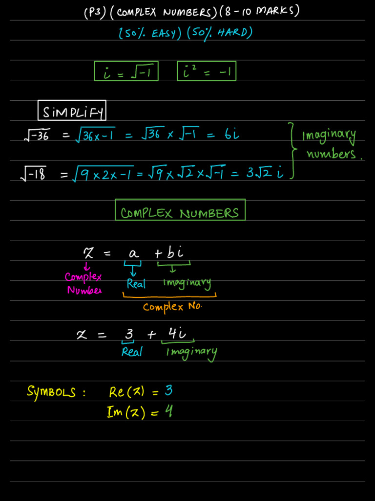 P3 Complex Numbers . | PDF
