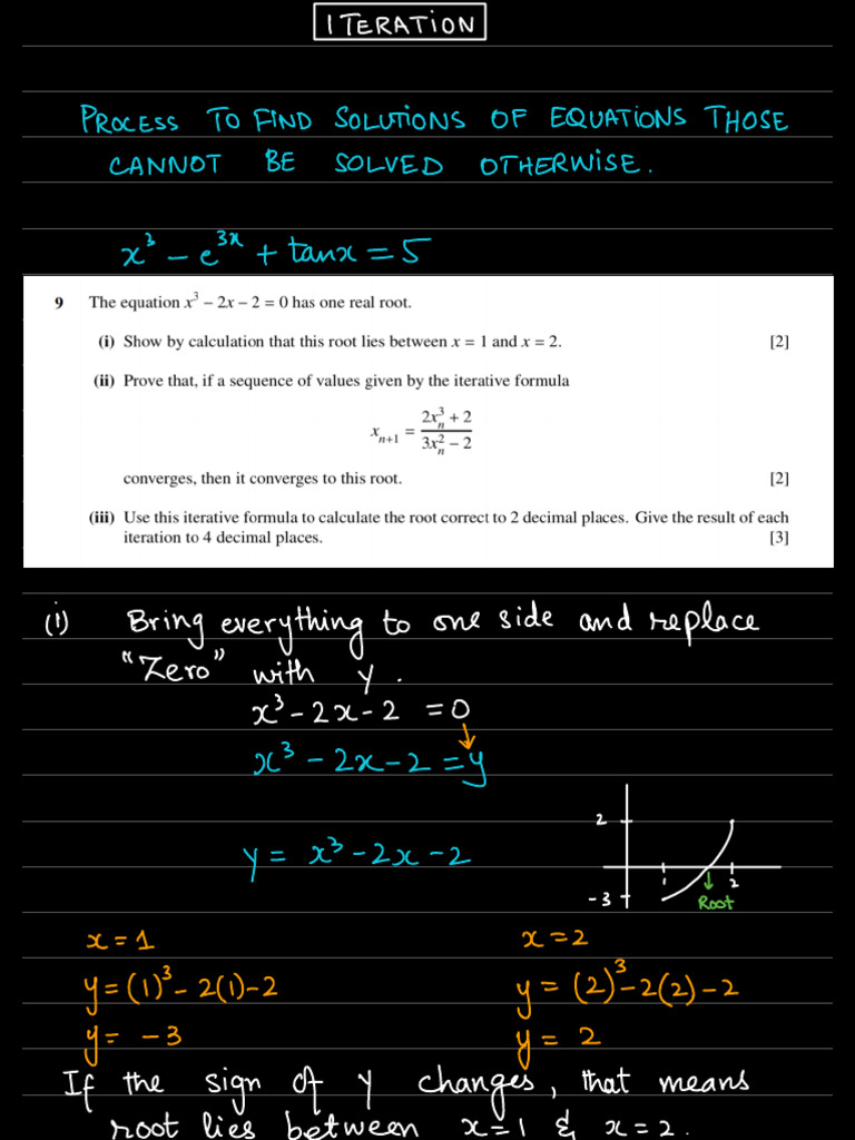 Iteration (Numerical Solutions) | PDF