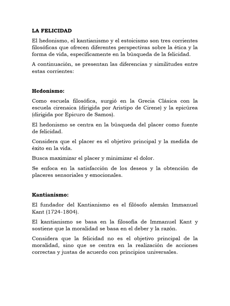 La Felicidad | PDF | Filosofía | Ciencia y matemáticas