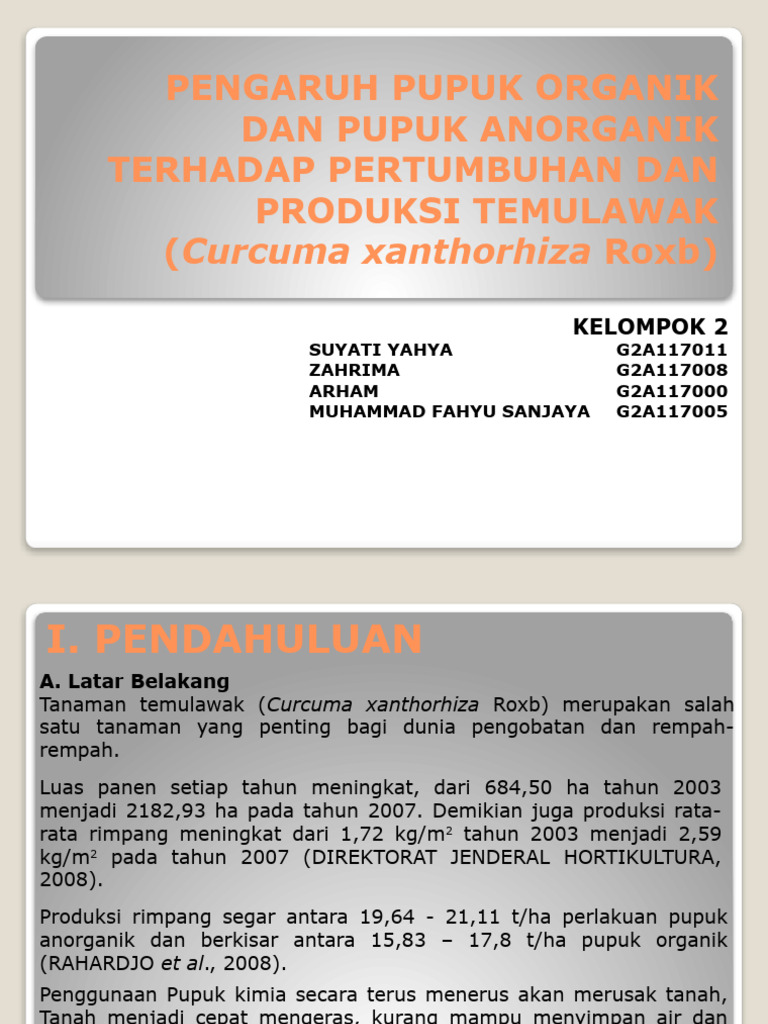 Pengaruh Pupuk Organik Dan Pupuk Anorganik Terhadap Pertumbuhan | PDF