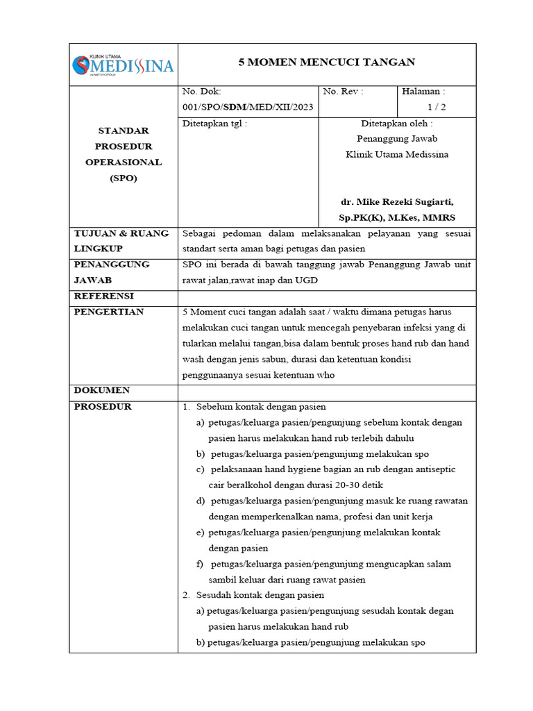 Spo 5 Momen Mencuci Tangan New | PDF