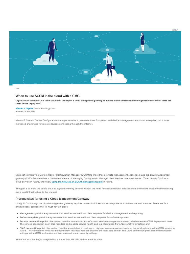 When To Use SCCM in The Cloud With A CMG | PDF | Cloud Computing | Windows 10