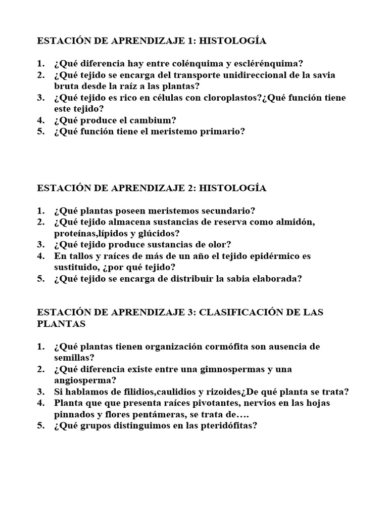 Estaciones de Aprendizaje | PDF