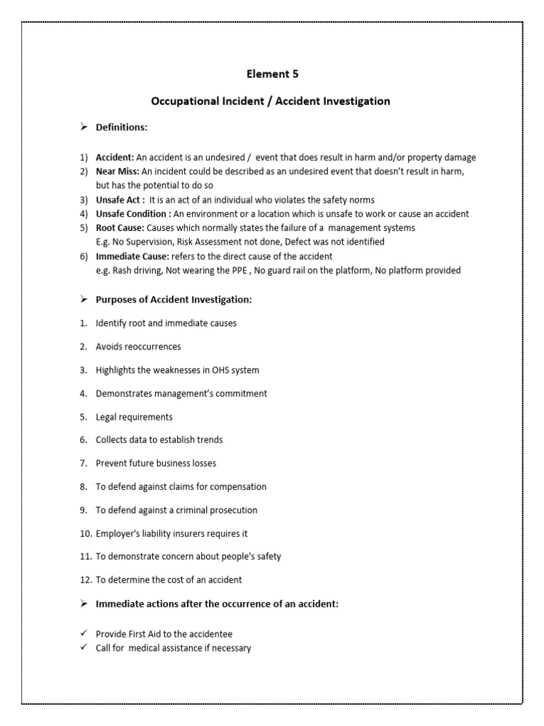 IGC 1 - Element 5-2 | PDF | Traffic Collision | Occupational Safety And Health