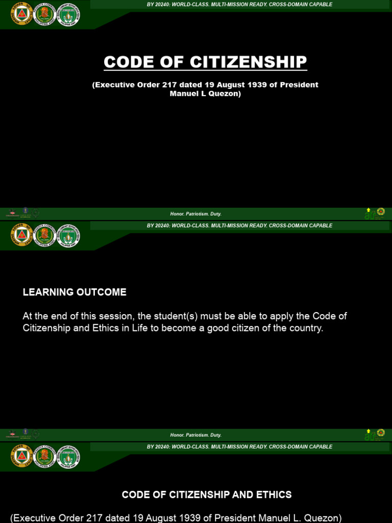 Code of Citizenship | PDF | Citizenship | God