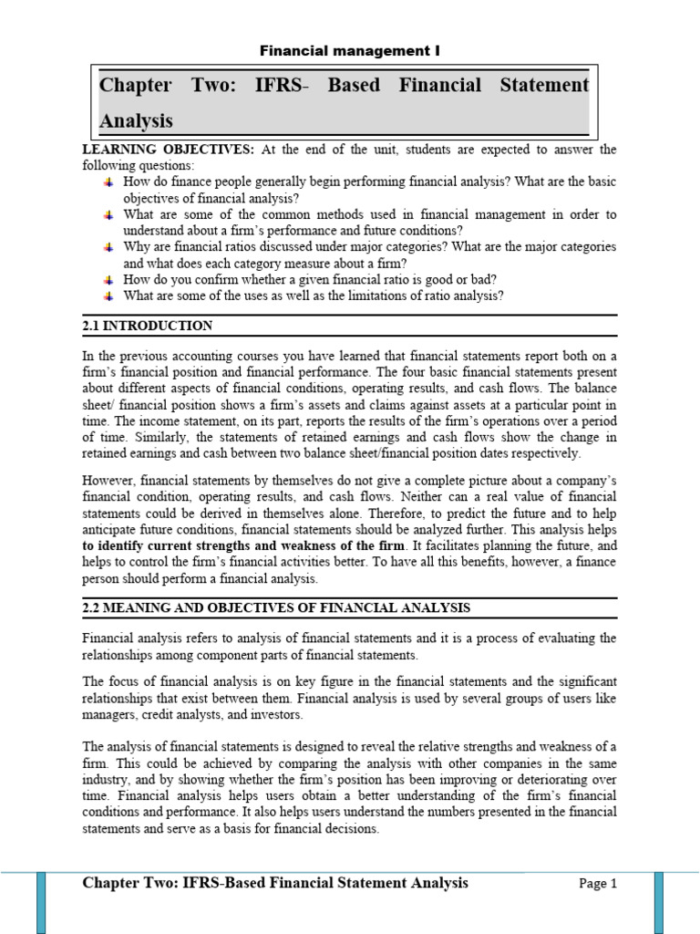 IFRS Financial Statement Analysis Tools | PDF | Equity (Finance) | Dividend