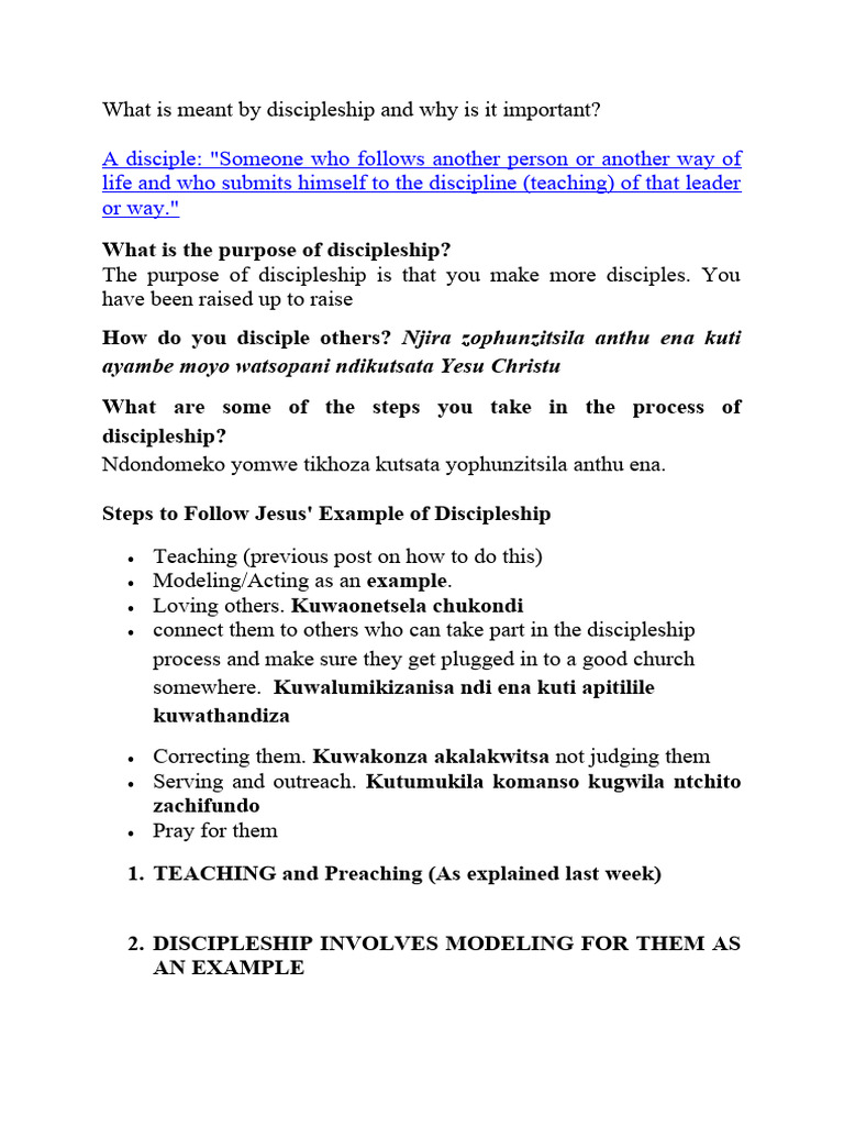 Week Two | PDF | Disciple (Christianity) | Jesus