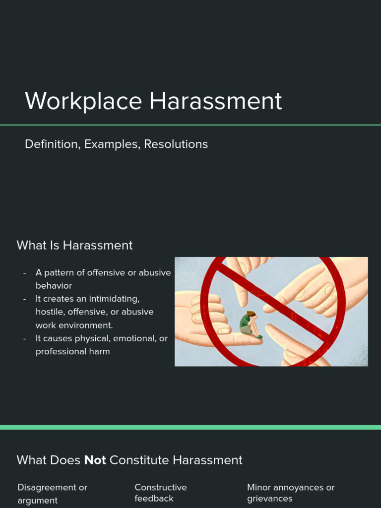 Workplace Harassment | PDF | Harassment | Sexual Harassment