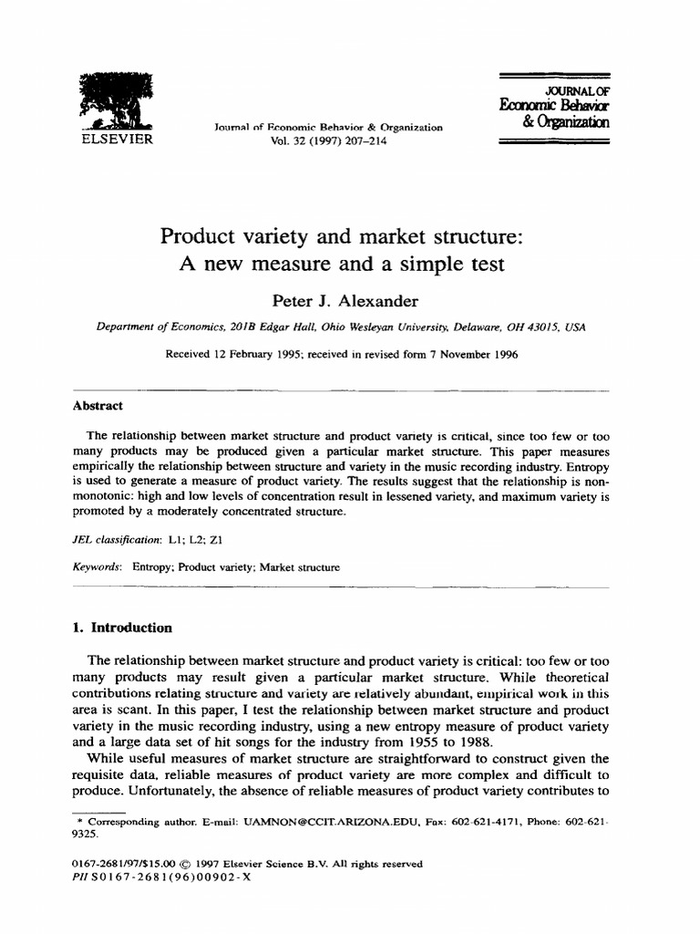 Alexander Product | PDF | Profit (Economics) | Market (Economics)